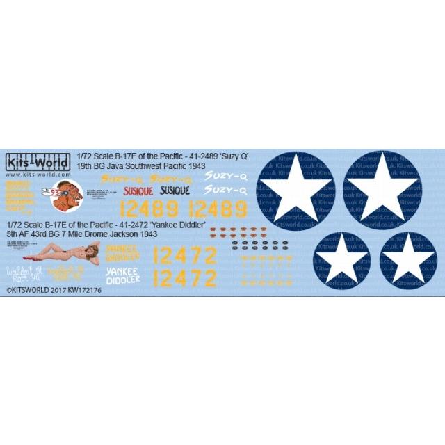 キッツワールド KW172176 1/72 WW.II アメリカ軍 B-17E of the Pacific `Suzy Q`&`Yankee ...