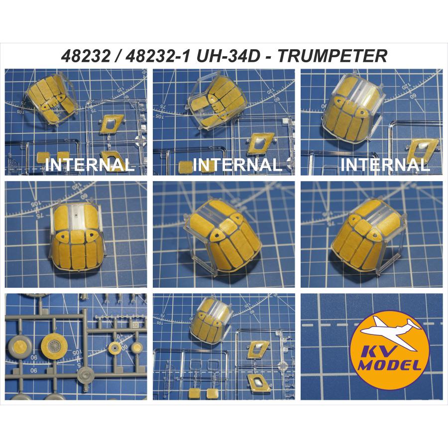 KVモデル 48232 1/48 H-34, H-34A, CH-34, HH-34J, UH-34D (トランぺッター) + ホイール ...