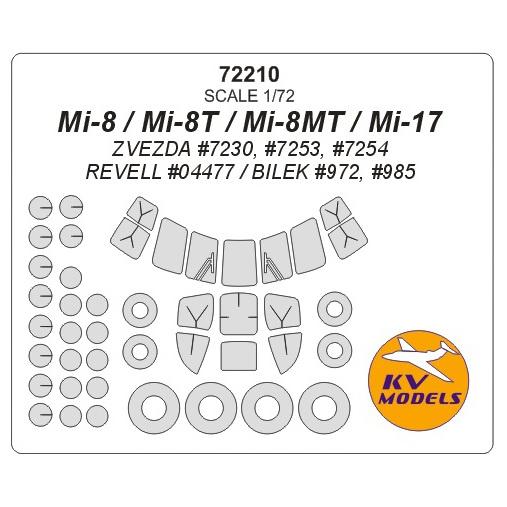KVモデル 72210 1/72 Mi-8 / Mi-8T Mi-8MT Mi-17 (ズベズダ/レベル/BILEK) + ホイール ...