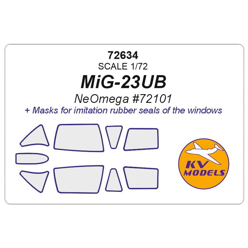 KVモデル 72634 1/72 MIG-23UB (NeOmega #72101) キャノピーマスキングシート : ホビーショップ パン ...