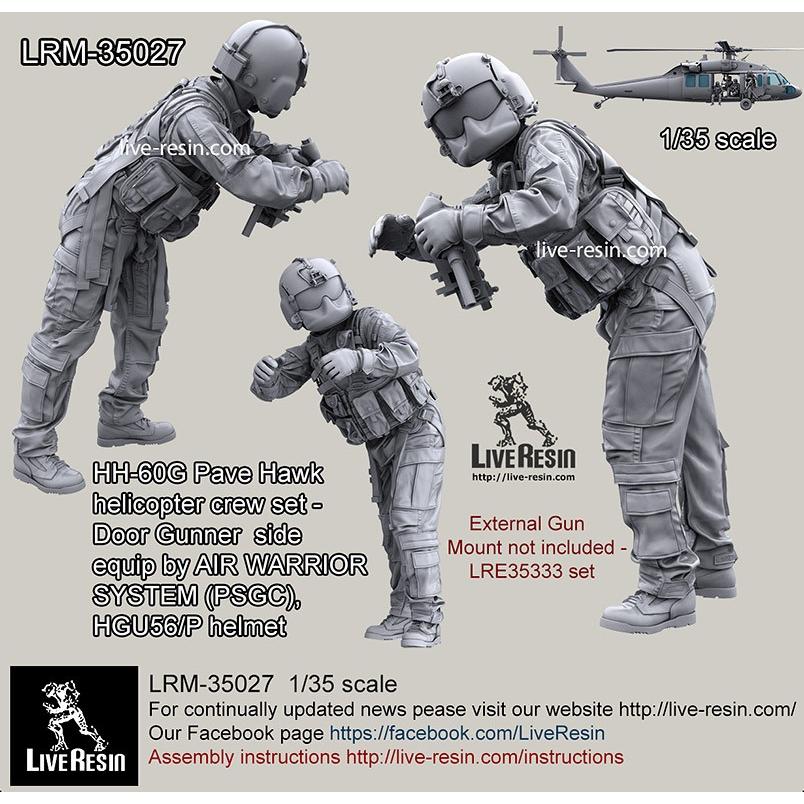 ライブレジン LRM-35027 1/35 現用アメリカ空軍 HH-60G ペイブホーク クルー 右舷ドアガンナー : ホビーショップ パン ...