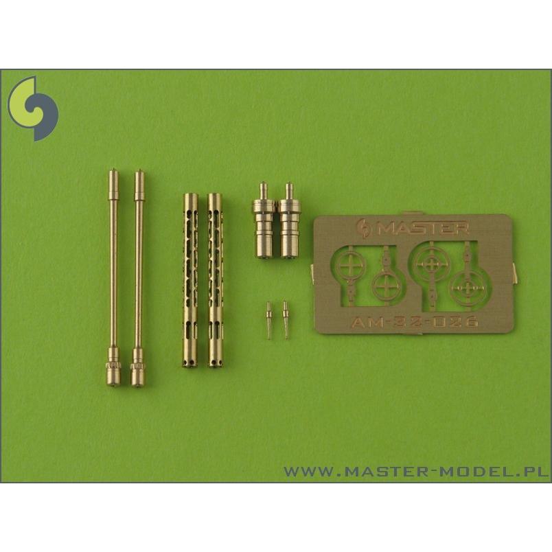 マスターモデル AM-32-026 1/32 ドイツ空軍 航空機関砲 MG81 とMG81Z の挽物製銃身とエッチングパーツのガンサイト ...