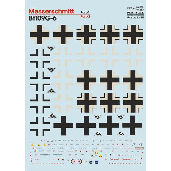 プリントスケール 48-279 1/48 Me-109 G-6 パート1 : ホビーショップ パンツァーレーア - 通販 - Yahoo!ショッピング
