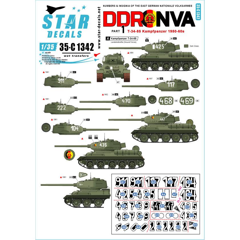 スターデカール 35-C1342 1/35 東ドイツ DDR-NVA 1960-80年代 #1 : ホビーショップ パンツァーレーア - 通販 - Yahoo!ショッピング