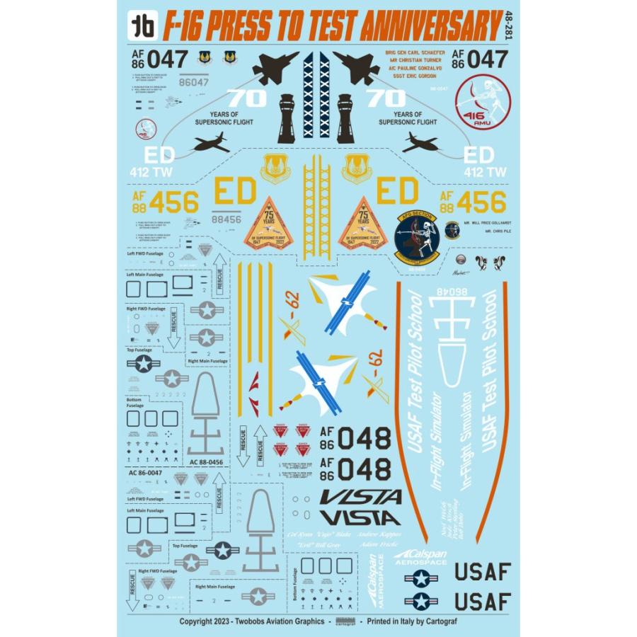 トゥーボブス 48-281 1/48 F-16C/D プレス・トゥ・テストアニバーサリー : ホビーショップ パンツァーレーア - 通販 - Yahoo!ショッピング