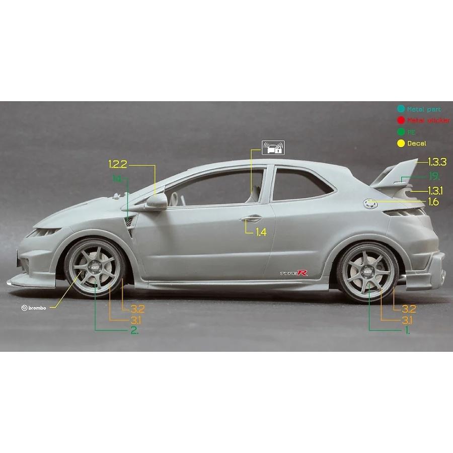 ZoomOn Z085 1/24 ホンダ シビック FN2 無限 : ホビーショップ パンツァーレーア - 通販 - Yahoo!ショッピング