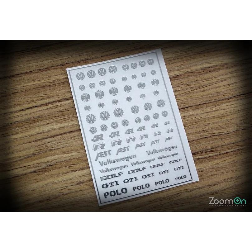 ZoomOn ZD017 1/24 - 1/43 フォルクスワーゲン ロゴ メタルステッカー : ホビーショップ パンツァーレーア - 通販 ...