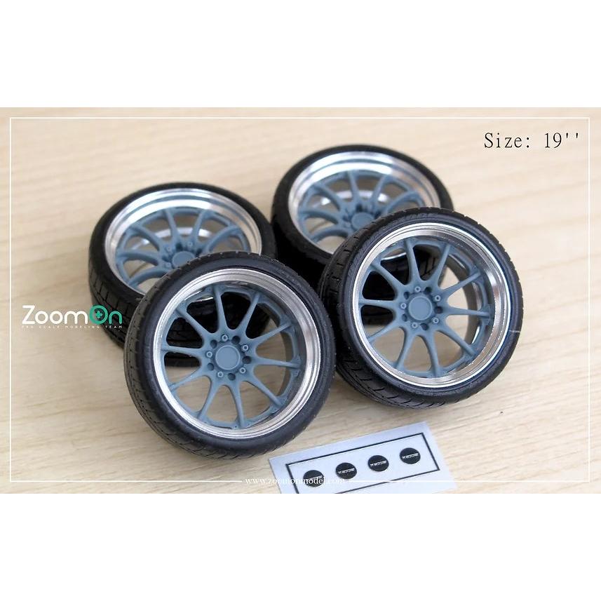 ZoomOn ZR122 1/24 19インチ レイズ ボルク レーシング GT-N ホイールセット (タイヤ無し) : ホビーショップ パン ...