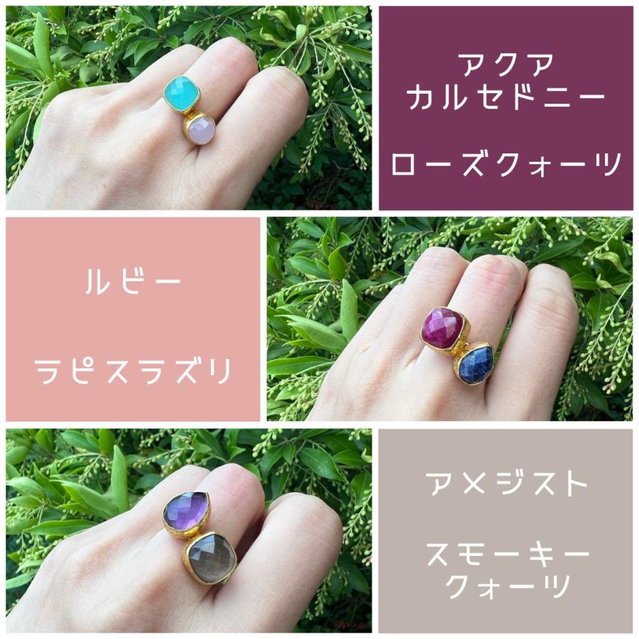 天然石リングパパラ ストレート タイプ ティアドロップ 大粒 天然石リングパパラ ストレート タイプ ティアドロップ 大粒