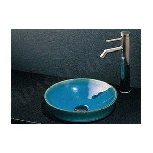 和風 手洗鉢 瑠珠/Luju 丸型半埋手洗器（孔雀/kujyaku） おしゃれ 洗面ボウル : パパサラダ 蛇口と洗面ボウルの専門店 - 通販 - Yahoo!ショッピング