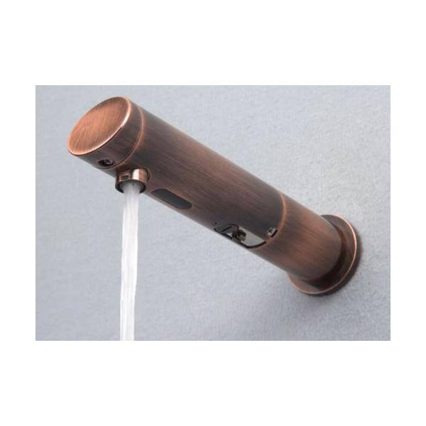 【完売】センサー水栓 洗面 手洗い用 横型 自動水栓 能（のう） ロング ブロンズ 電池仕様 713-512-BP 壁付 単水栓 蛇口 : パパサラダ 蛇口と洗面ボウルの専門店 - 通販 ...