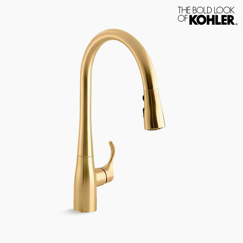 KOHLER 【完売】KOHLER コーラー K-596-2MB 混合栓 シンプライス キッチン 蛇口 シャワーヘッド引出し おしゃれ 水栓 ...
