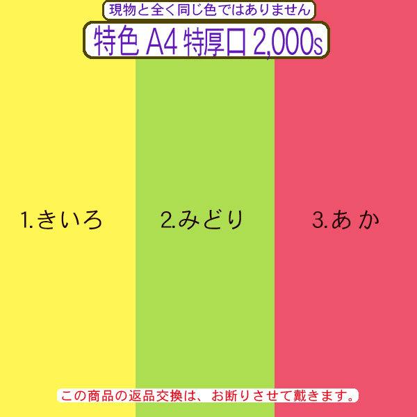 色上質(多量)特色A4判横目＜特厚口＞(2000枚) : p141-a4y-l2000 : ペーパープラザ - 通販 - Yahoo!ショッピング