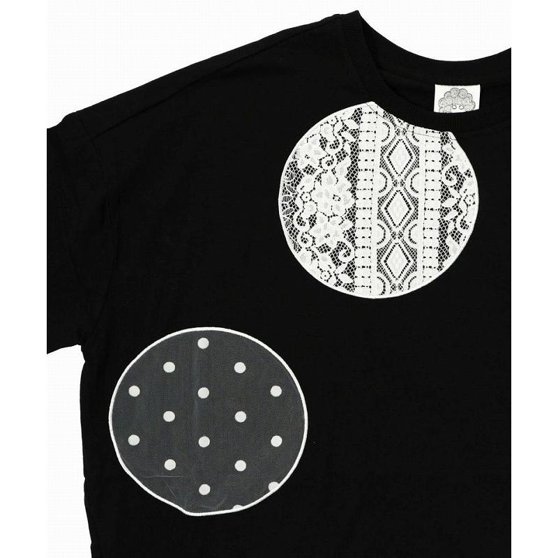 ScoLar トップス スカラー 133603 レース×チュール ドットアップリケプルオーバー カジュアル ポップ シック モード 原宿系 ...