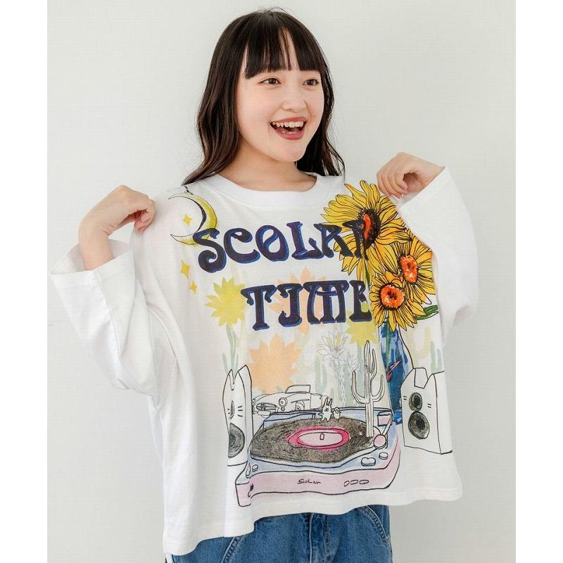 ScoLar Tシャツ SALE スカラー 143613 レコードを聴く夜のワイドシルエットTシャツ トップス カジュアル ポップ カラフル レトロ 原宿系 個性的 : Pappa Duduu ...