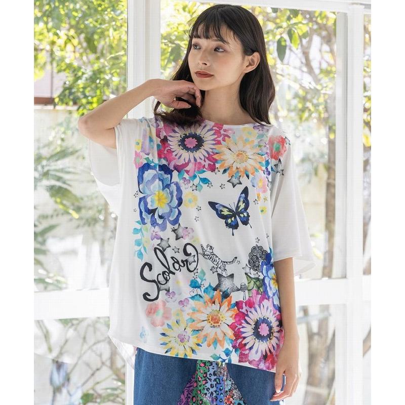 ScoLar トップス 新作 スカラー 151653 花蝶スカラーちゃん切替プルオーバー カジュアル ガーリー レトロ ポップ メルヘン 原宿系 個性的 : Pappa Duduu - 通販 ...