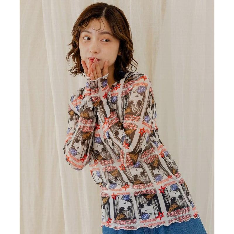 ScoLar Tシャツ 新作 スカラー 152611 女の子・ランタン・花柄 3柄展開チュールロンT トップス インナー カジュアル レトロ 原宿系 個性的 ポイント : Pappa ...