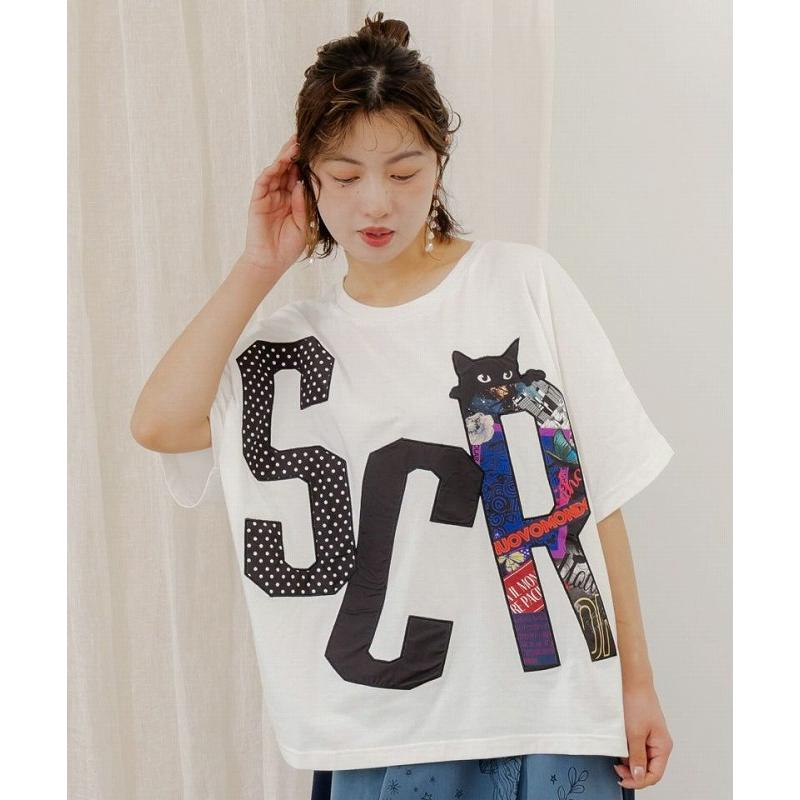 ScoLar トップス 新作 スカラー 152622 SCRロゴアップリケプルオーバー カジュアル ポップ レトロ 原宿系 個性的 ポイント ...