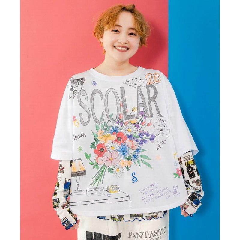 ScoLar トップス SALE スカラー 152685 スカラーロゴ花束柄 接触冷感プルオーバー カジュアル ガーリー 原宿系 個性的 ポイント : Pappa Duduu - 通販 ...