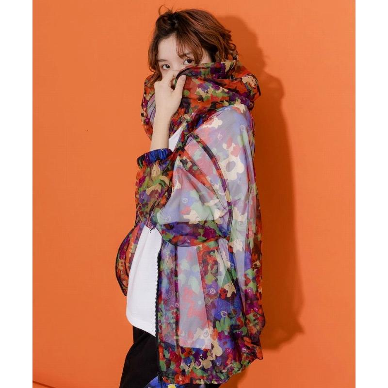 パーカー SALE ScoLar Parity スカラー パリティ 341111 パリティのクマとネコ総柄メッシュパーカー 羽織り ストリート ...