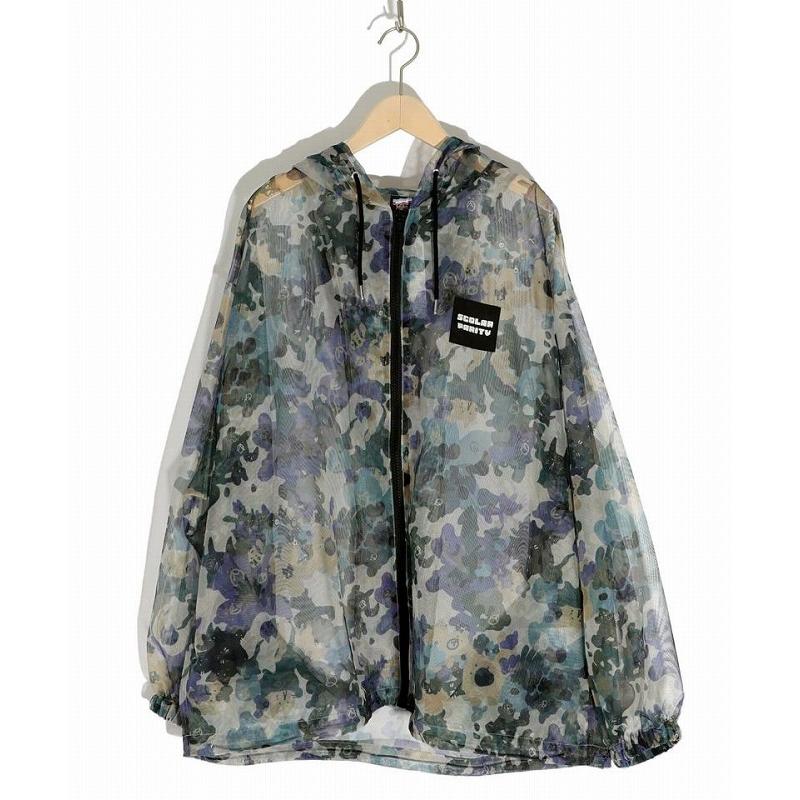 パーカー SALE ScoLar Parity スカラー パリティ 341111 パリティのクマとネコ総柄メッシュパーカー 羽織り ストリート ...