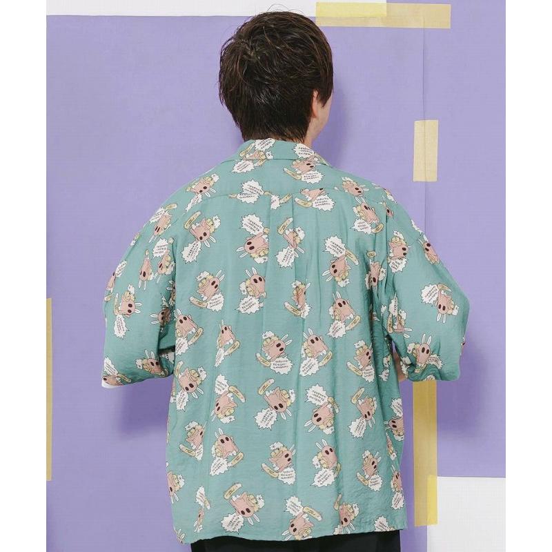 シャツ 新作 ScoLar Parity スカラー パリティ 342121 おばけうさぎ柄レーヨンシャツ トップス カジュアル 原宿系 個性的 ...