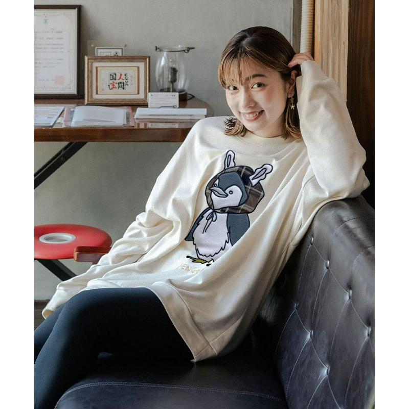 トップス 新作 ScoLar Parity スカラー パリティ 343121 ペン五郎フリースアップリケ裏毛プルオーバー カジュアル 原宿系 個性的 ユニセックス : 343121 ...