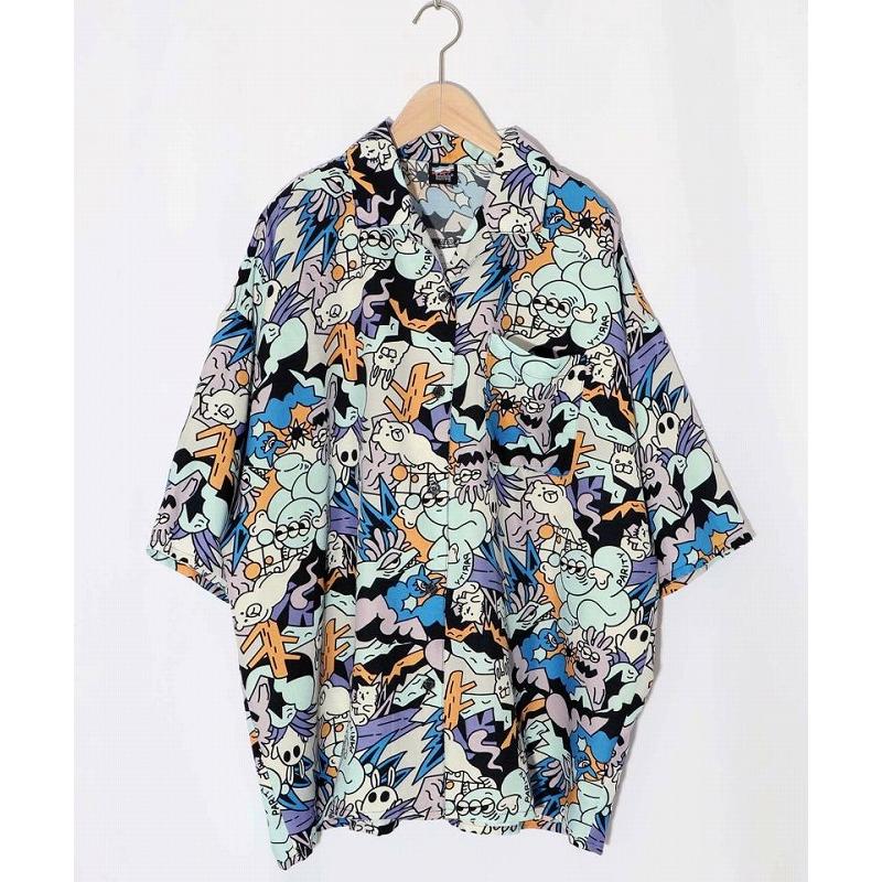 ScoLar Parity シャツ 新作 スカラー パリティ 352112 パリティのモンスター柄シャツ トップス ストリート 総柄 原宿系 個性的 ユニセックス ポイント : Pappa ...