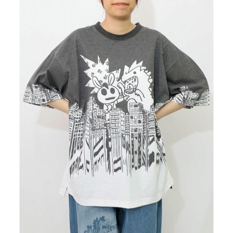 ScoLar Parity Tシャツ SALE スカラー パリティ 352129 うさクマヒーローごっこ柄Tシャツ トップス カジュアル 原宿系 個性的 ユニセックス ポイント : Pappa ...