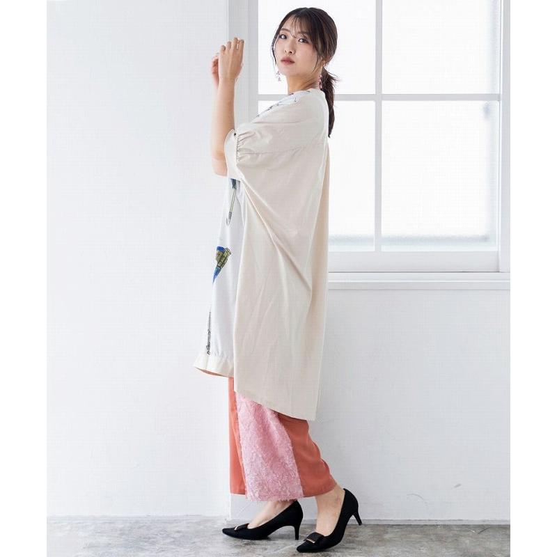 iS ScoLar ワンピース 新作 is イズ スカラー 552216 華やかな貴婦人モチーフプリント 切替ワンピース フェミニン ガーリー シック 原宿系 個性的 ポイント : Pappa ...