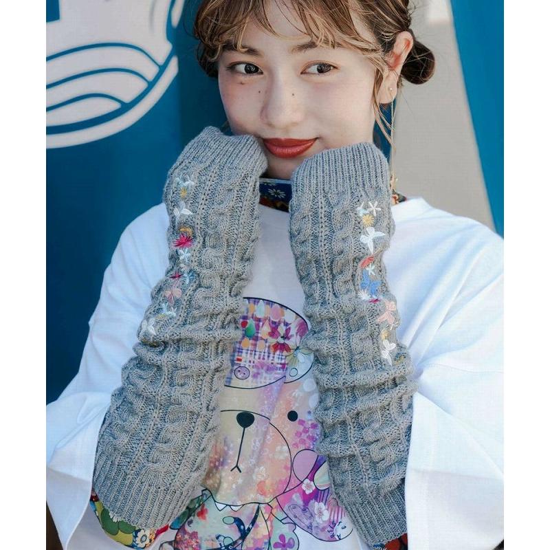 ScoLar（スカラー） アームカバー SALE ScoLar 643334 花蝶刺繍ニットアームカバー カジュアル ポップ ギフト ...