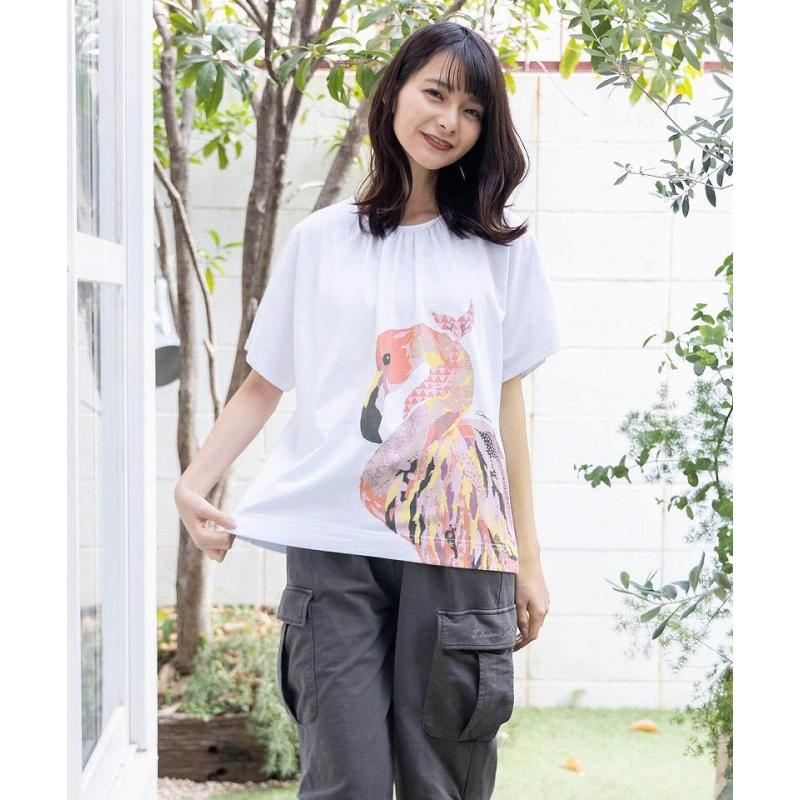 ScoLar Tシャツ PREMIUM プレミアムスカラー 751001 アートフラミンゴ柄Tシャツ トップス カジュアル コットン ポップ 原宿系 個性的 : Pappa Duduu ...