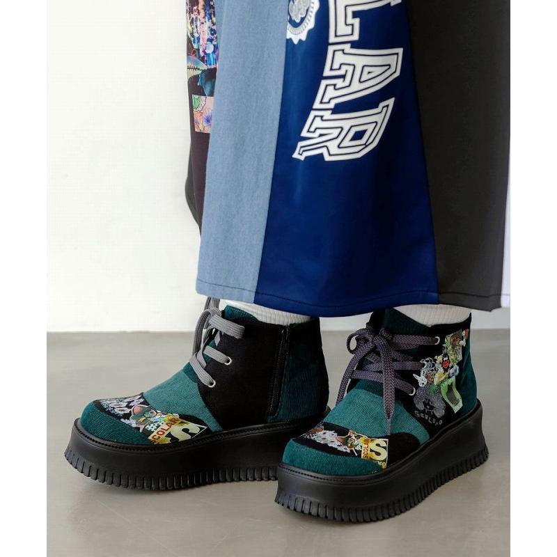 ScoLar シューズ 新作 スカラー SS-191 デニム×花柄コーデュロイブーツ 靴 カジュアル ポップ メルヘン 個性的 原宿系 : Pappa Duduu - 通販 - Yahoo ...
