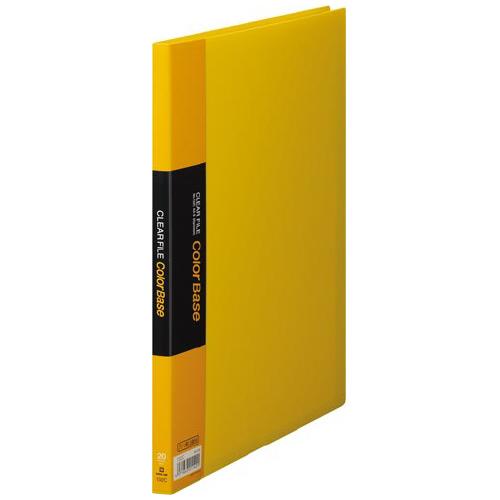 KING JIM クリヤーブック キングジム クリアーファイルカラーベース A4縦 固定式20枚ポケット 黄 132C-Y : 文具屋さん - 通販 - Yahoo!ショッピング