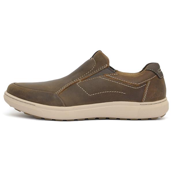 Clarks クラークス 靴 メンズ スリッポンシューズ レザー カジュアルシューズ CLARKS Mapstone Step : ブランド ...