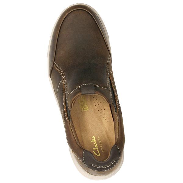 Clarks クラークス 靴 メンズ スリッポンシューズ レザー カジュアルシューズ CLARKS Mapstone Step : ブランド ...