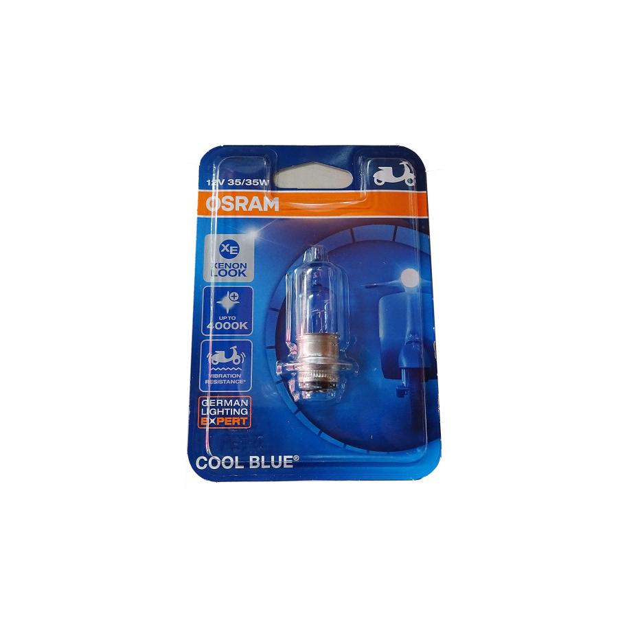 OSRAM COOL BLUE バイク用ヘットライトバルブ 12V35/35W 口金T-19 PH7 4000K（ケルビン）相当 輝度：20 ...