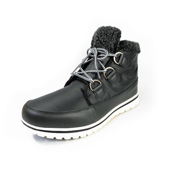 Dect ナイロン防寒ムートンブーツ 防水・防滑ソール 黒 3E（EEE）28cm（28.0cm）29cm（29.0cm）/大きいサイズ・雪道・凍結 : 靴のパラダイス - 通販 ...