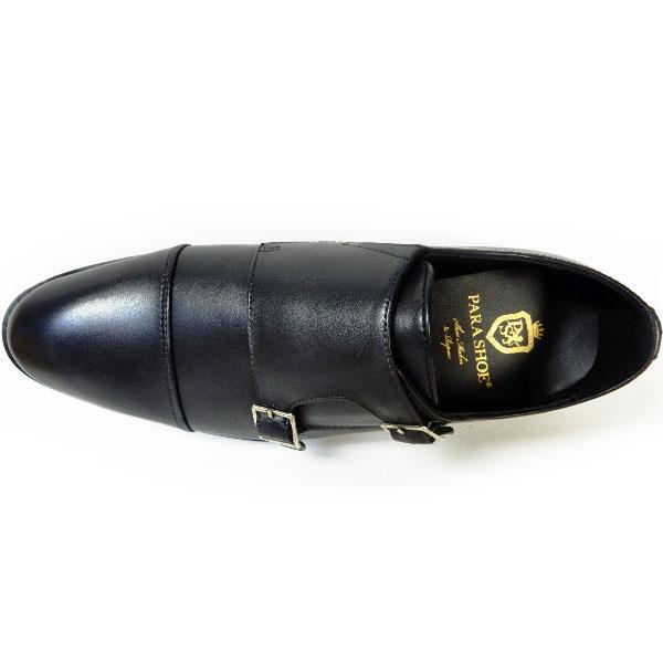PARASHOE 本革 ダブルモンクストラップ ビジネスシューズ 黒 ワイズ3E 22cm、22.5cm、23cm、23.5cm、24cm【小さいサイズ 革靴・紳士靴】 : 靴のパラダイス ...