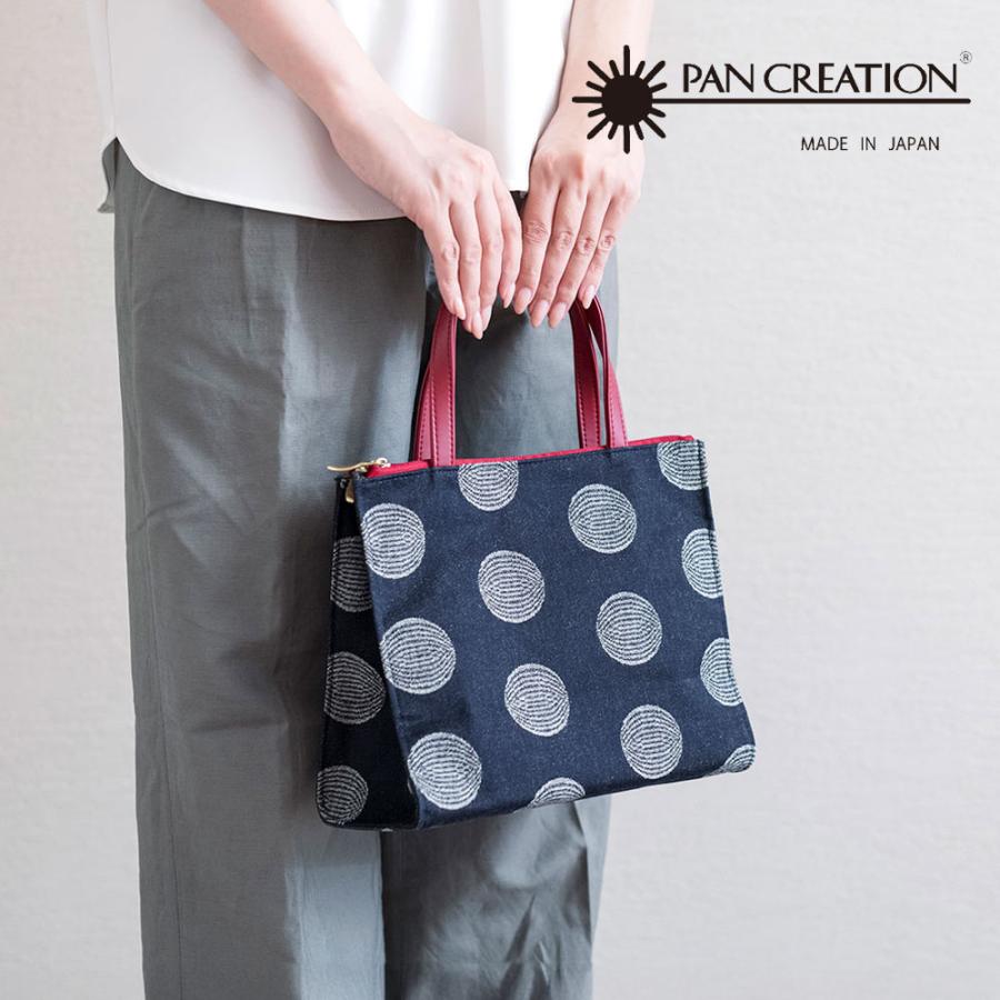 レーヌネイビー ドット トートバッグ 岡山デニム 日本製 バッグ 手提げ