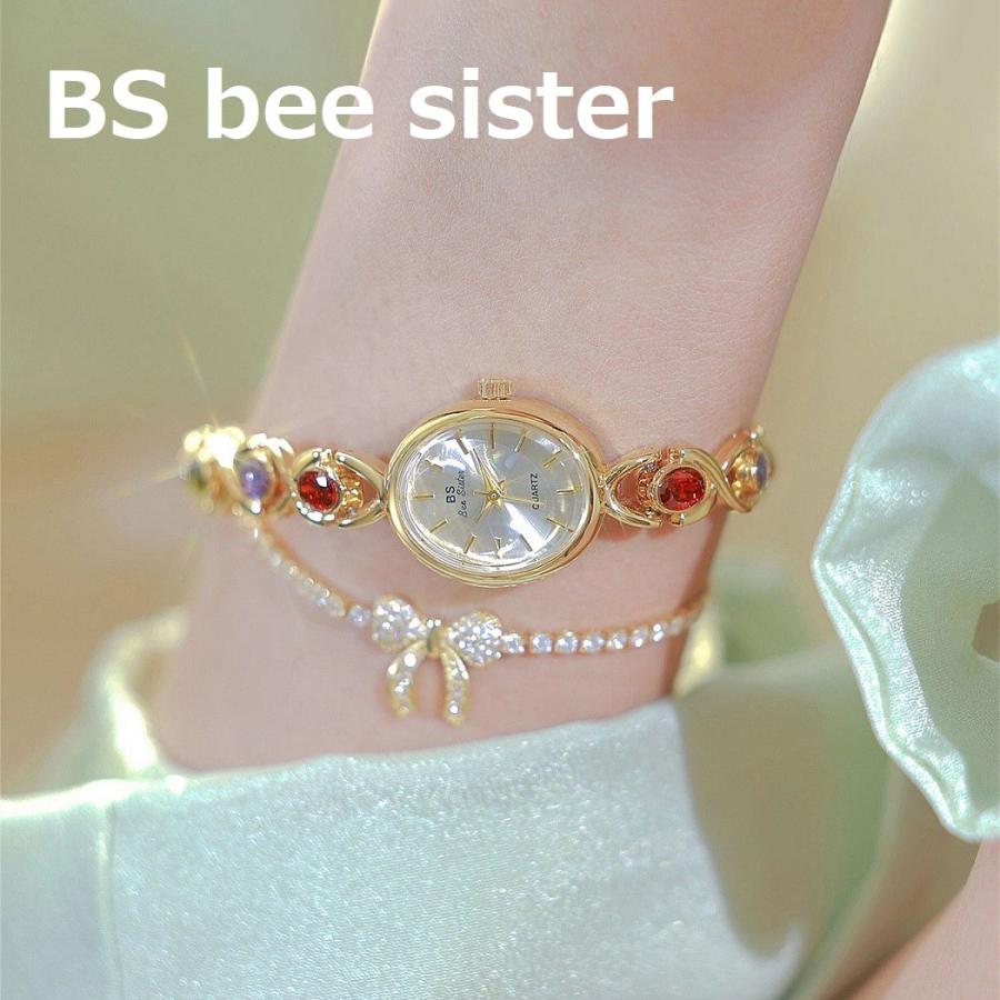 BS bee sister 腕時計 時計 レディース 女性用 ウォッチ ラッピング無料 かわいい おしゃれ シルバー ピンクゴールド 旅行 ...