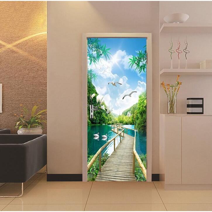 ウォールステッカー ドア用ステッカー シール 壁紙 貼ってはがせる 室内用 ドア装飾シート 防水シール 部屋 ドアシート ドア壁紙 DIY おしゃれ 飾り :m320:ParisRose ...