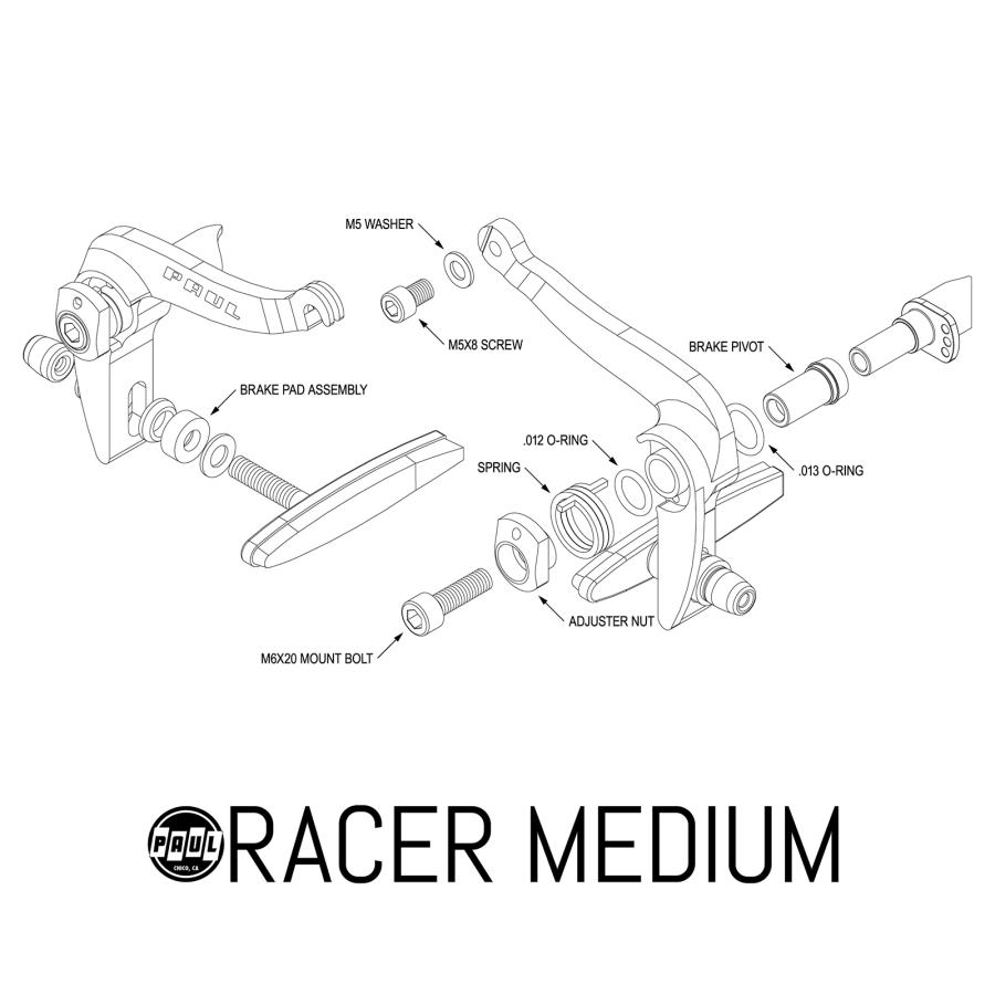 Paul ポールコンポーネント Racer Medium (Center Mount Recessed) レーサー ミディアム 自転車 ...