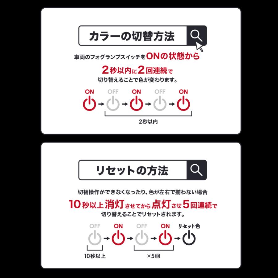 スペーシアカスタム 新型 R5.11〜 MK54S MK94S 専用 2色切替 LEDフォグランプ L1B パープル グリーン ブルー ...