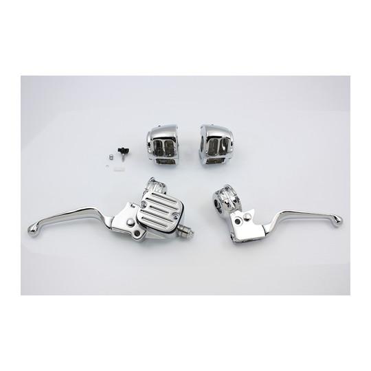 Harley Davidson 22-0804 輪郭スタイルクロームハンドルバーコントロールキット 取寄せ Vツイン Contour ...