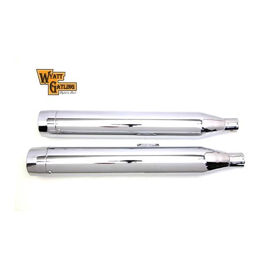 30-1289 ワイアット ガトリング ロングキャノン スリップオンマフラーセット 取寄せ Vツイン Wyatt Gatling Long ...