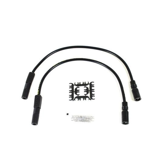 32-9162 Accel 8mm S/S スパイラルコア点火ワイヤーセット ブラック 取寄せ Vツイン Spiral Core ...