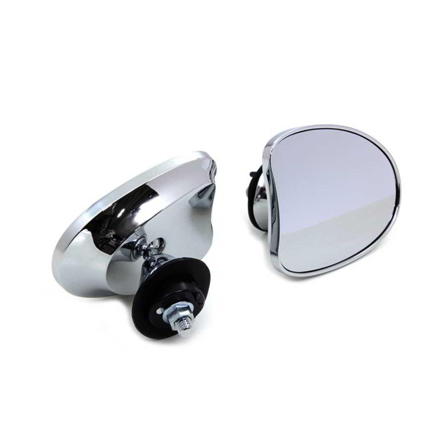 【互換品】 34-1736 ミニフェアリングミラーセット クローム 取寄せ Vツイン Mini Fairing Mirror Set ...