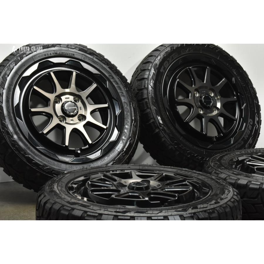 【美品】WEDS MUD VANCE 14in 4.5J +45 PCD100 トーヨー オープンカントリー R/T 155/65R14 デリカミニ ekカスタム スペーシア タント ...