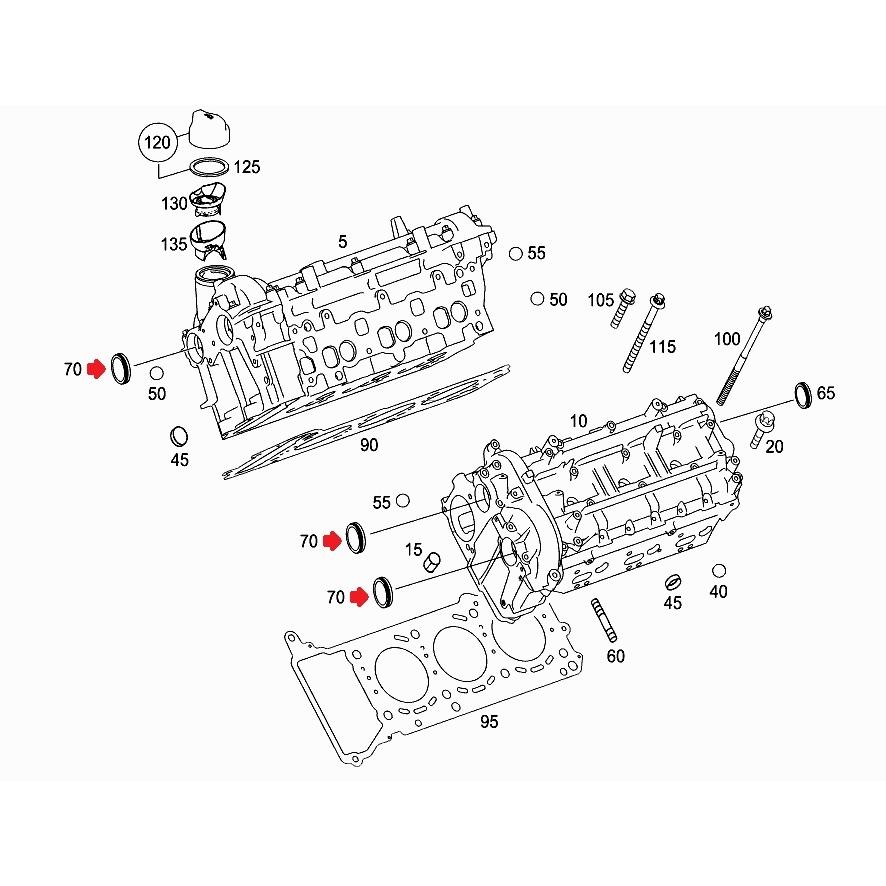 Mercedes-Benz ベンツ純正品 OM642等 カムシャフトキャップ〔40mm〕（A0009976320） : Parts ...